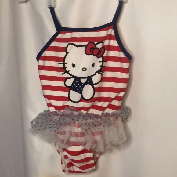 Hello Kitty | Swim | Hello Kitty Red White Blue Girls Bathing Suit Size ...